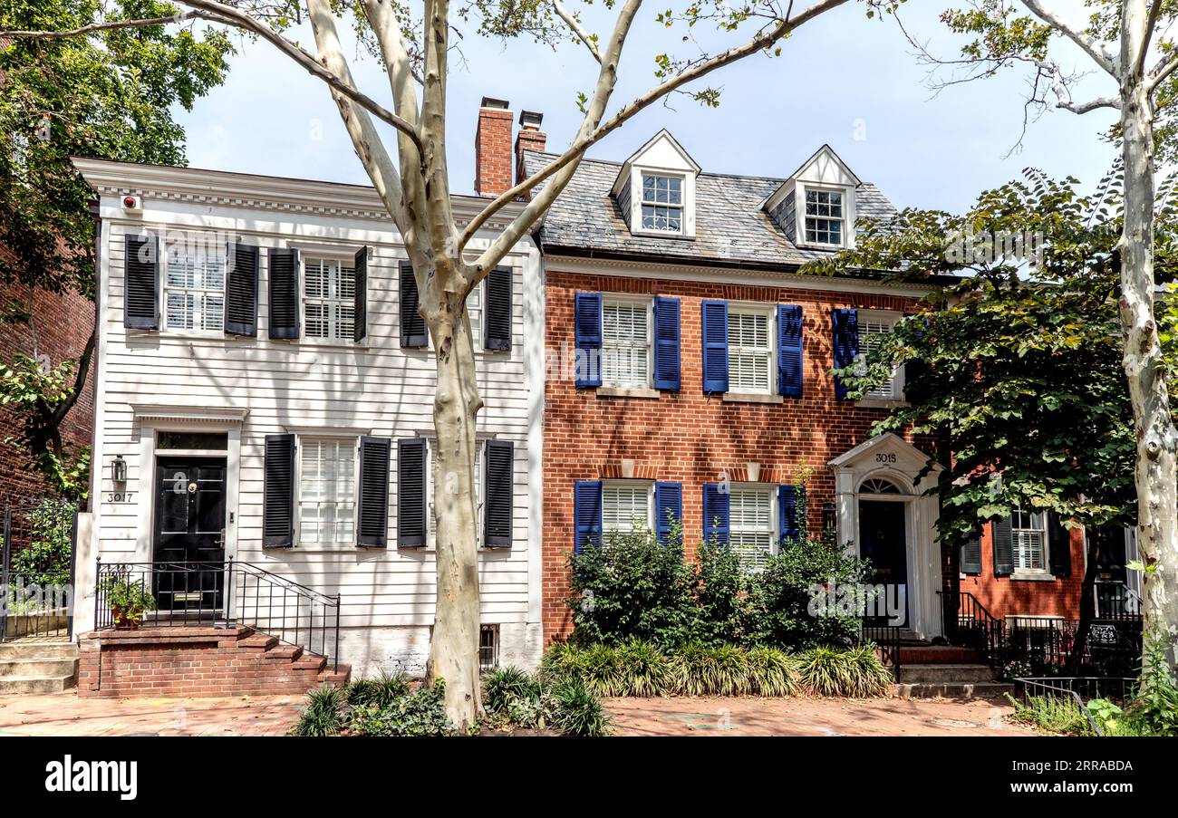 Traditional Architecture in Georgetown Washington DC USA Stock Photo ...
