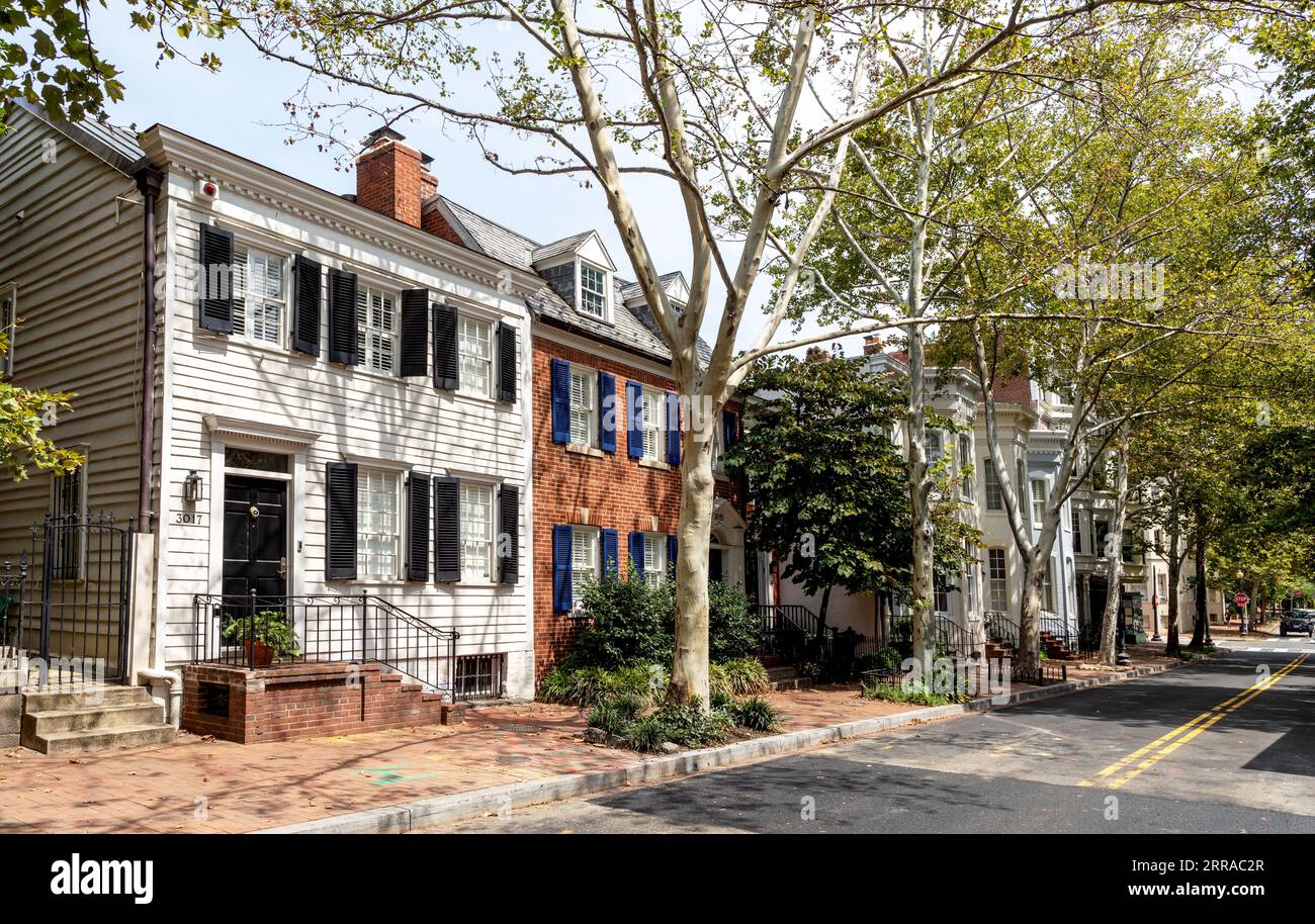 Traditional Architecture in Georgetown Washington DC USA Stock Photo ...