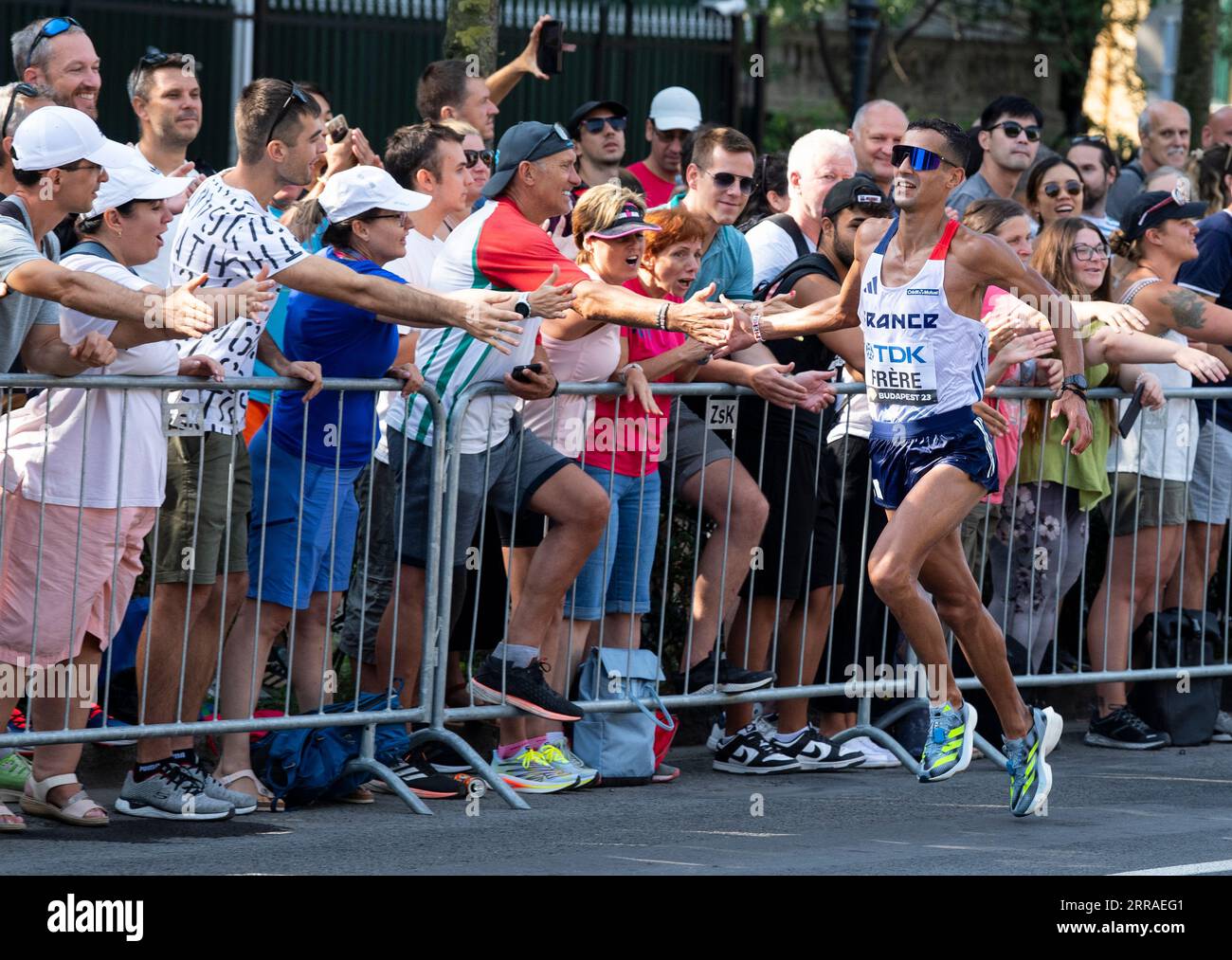 Mehdi Frère of France competing in the men’s marathon on day 9 of the ...