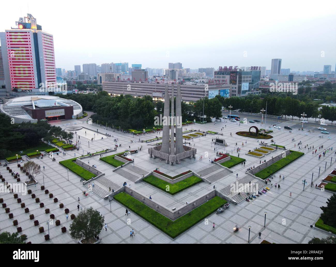 210727 -- TANGSHAN, July 27, 2021 -- Aerial photo taken on July 26 ...