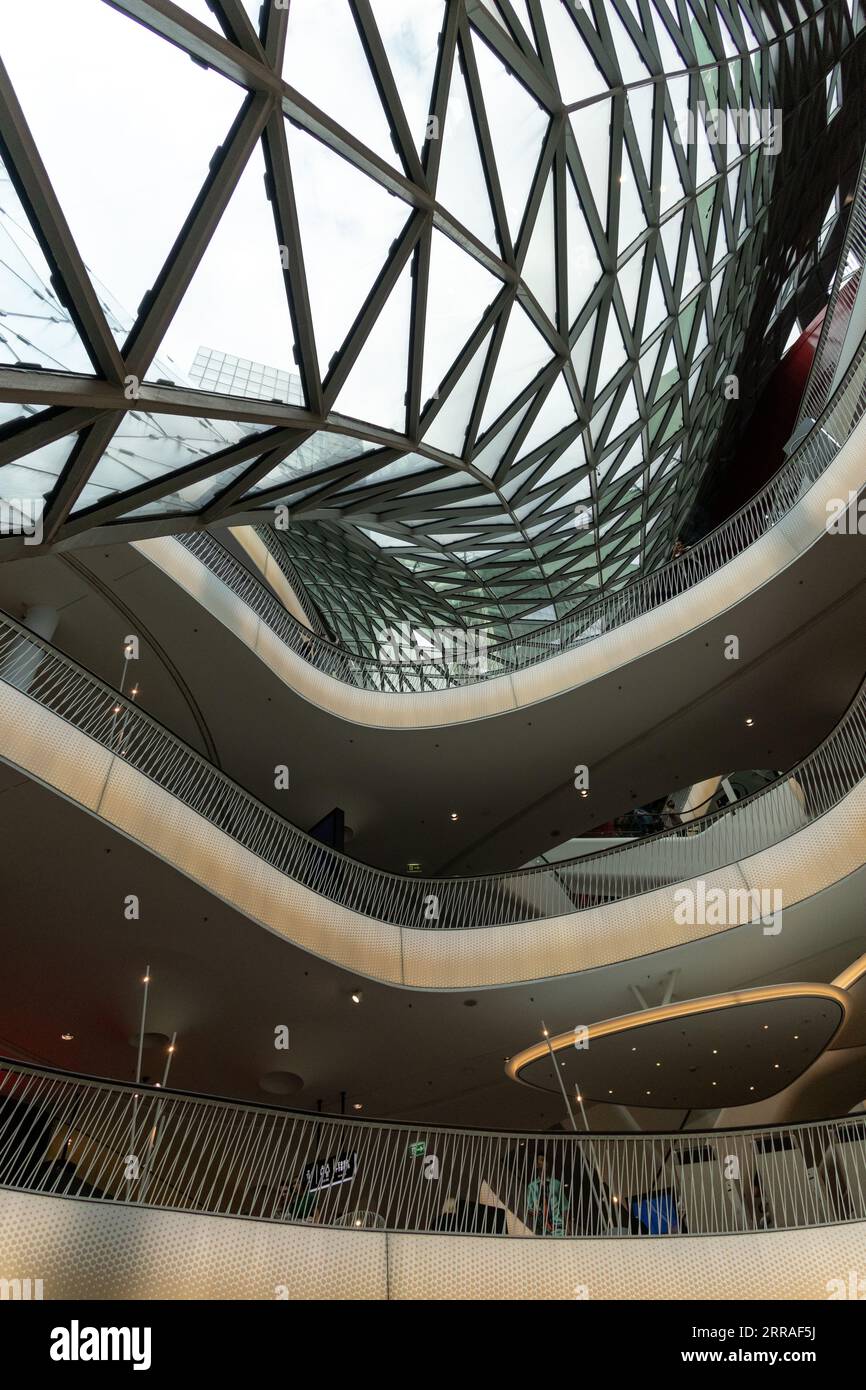 The interior of MyZeil shopping mall in franfurt am main, Germany Stock ...