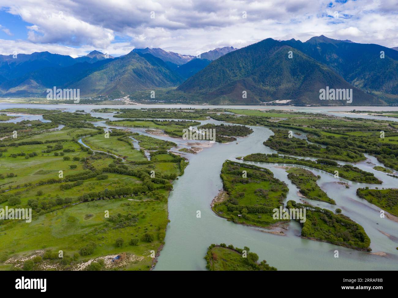210728 -- NYINGCHI, July 28, 2021 -- Aerial photo taken on July 20 ...