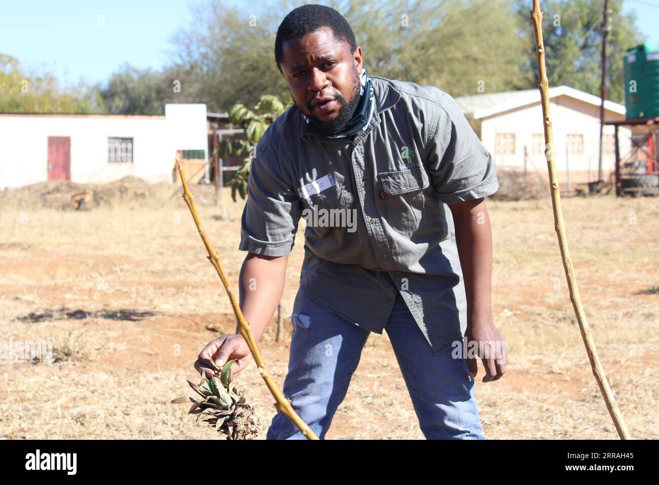 210801 -- GABORONE, Aug. 1, 2021 -- Cavin Rowayi, founder of Green ...