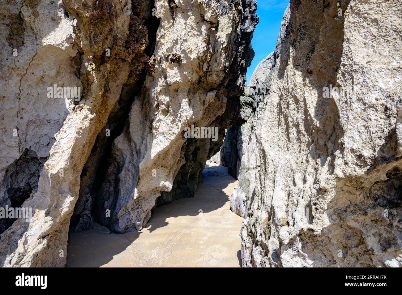 View on Playa de Palombina Las Camaras in Celorio village, Green coast ...