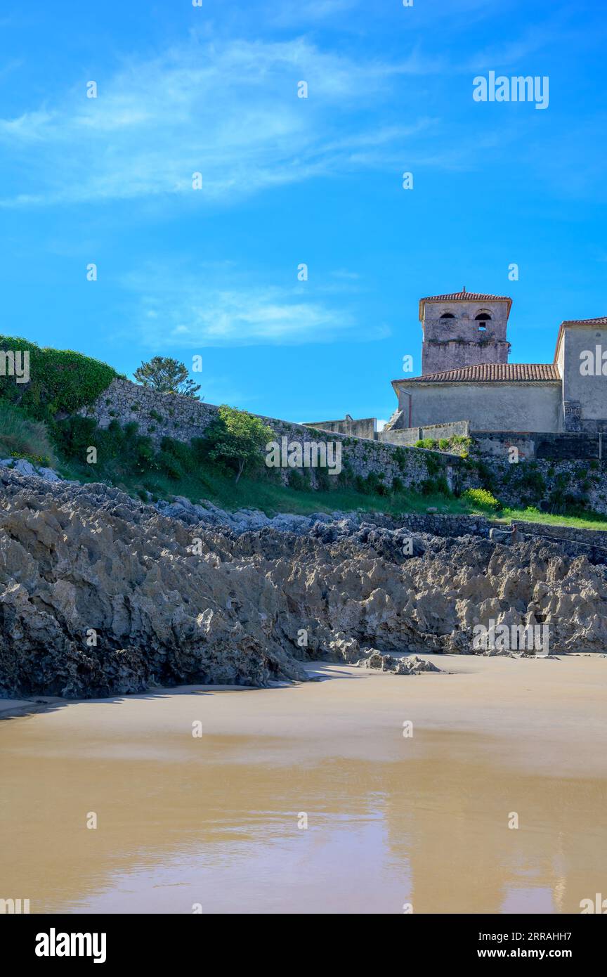 View on Playa de Palombina Las Camaras in Celorio village, Green coast ...