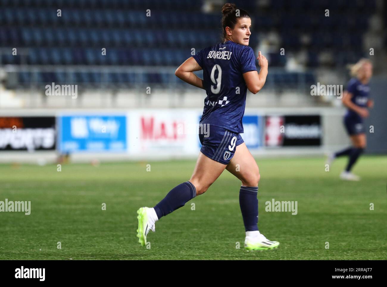 Paris FC no. 9 Mathilde Bourdieu during Wednesday's match between Paris ...