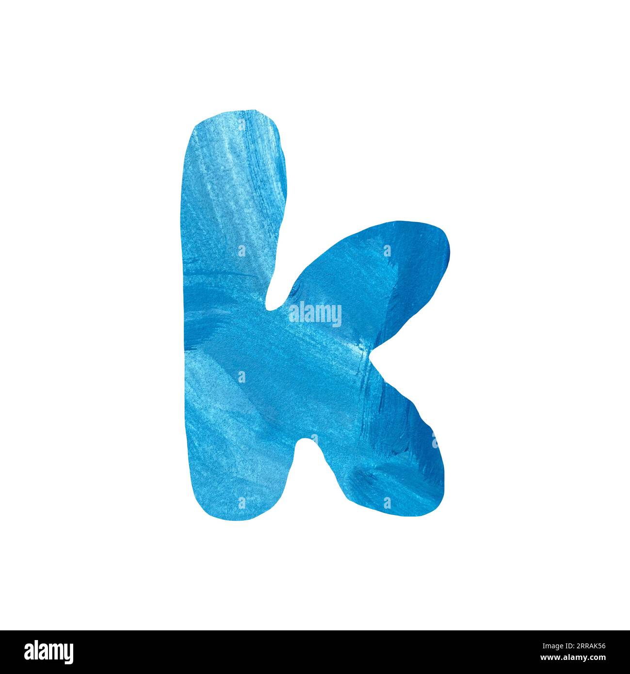 Letter K uppercase alphabet blue textured cut Stock Photo - Alamy