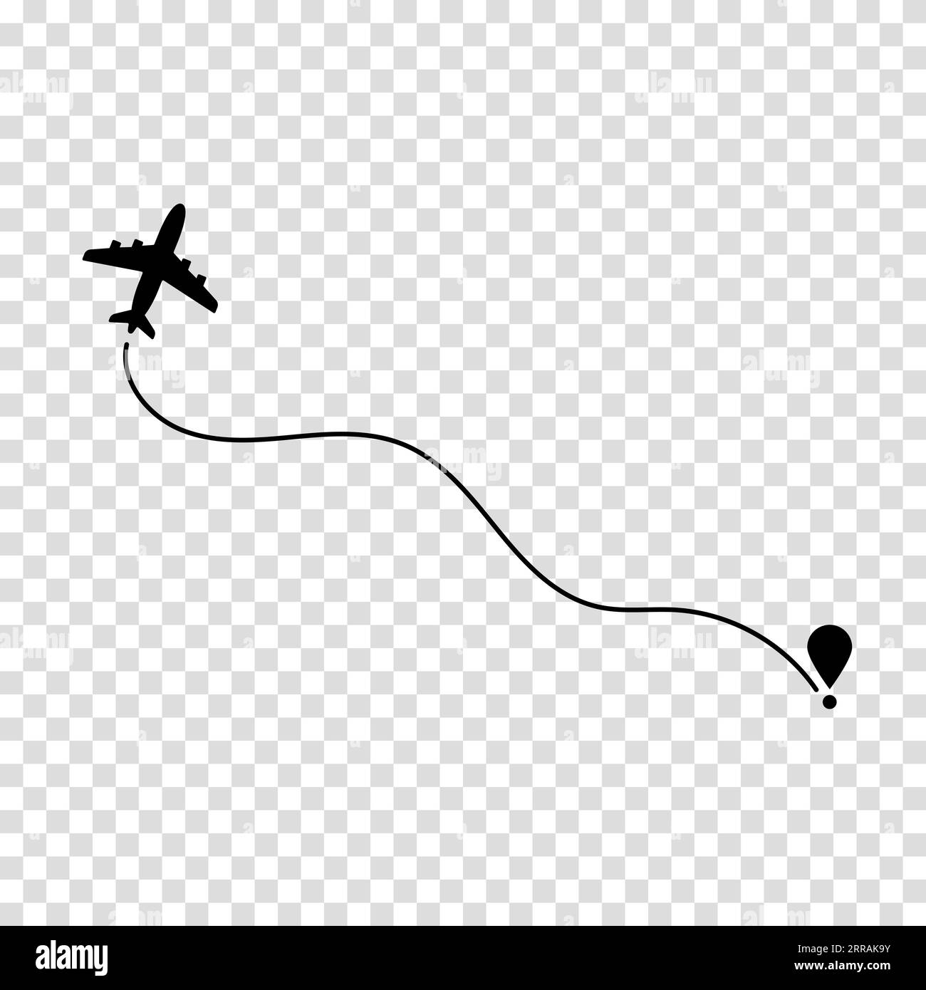 Airplane route plane path. Travel concept. Aircraft tracking. Vector ...