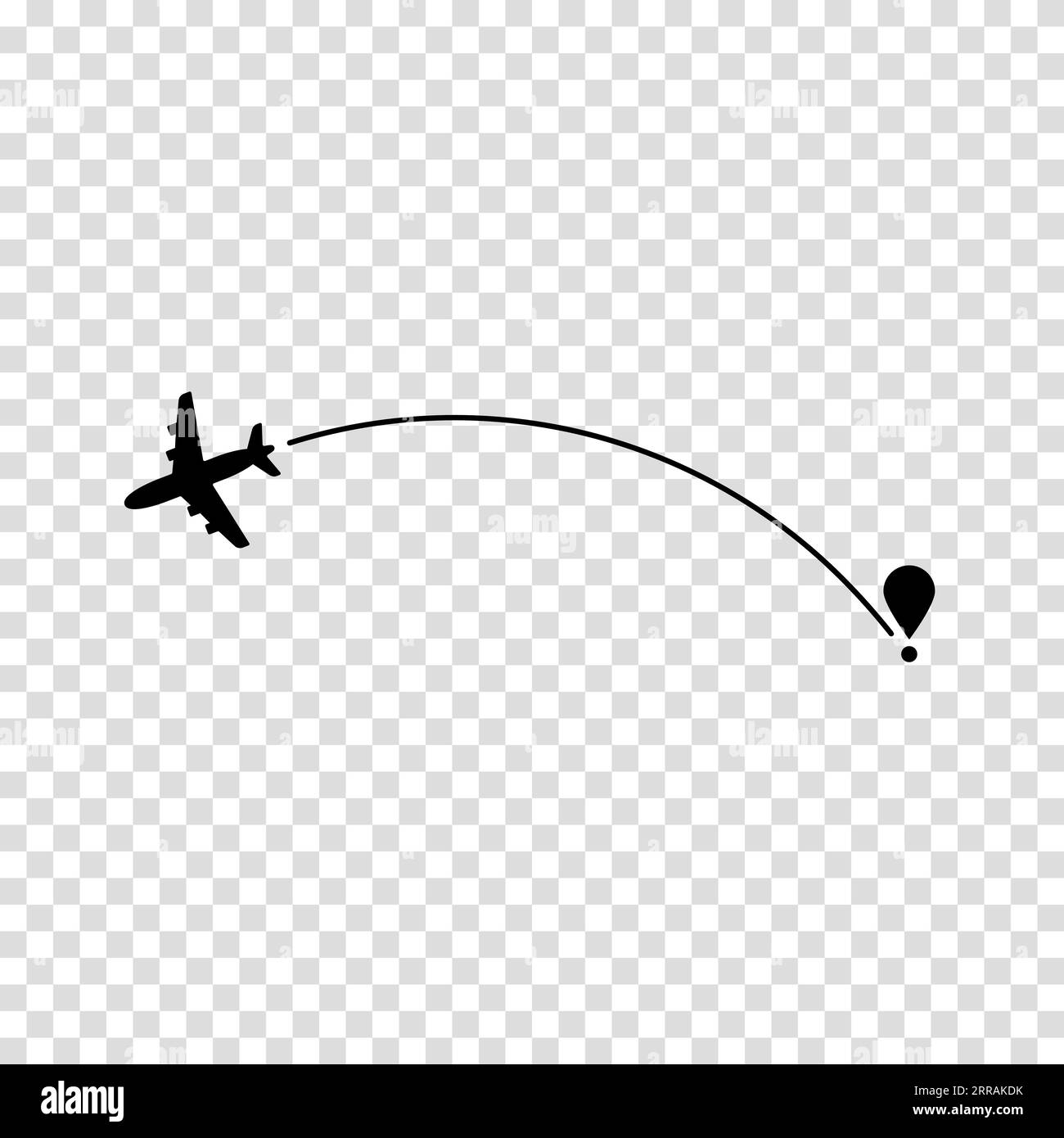 Airplane route plane path. Travel concept. Aircraft tracking. Vector ...