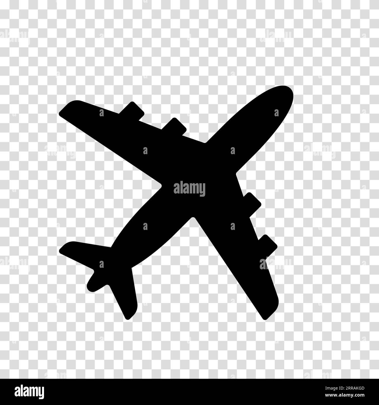 Airplane sign icon on a transparent background Stock Vector Image & Art ...