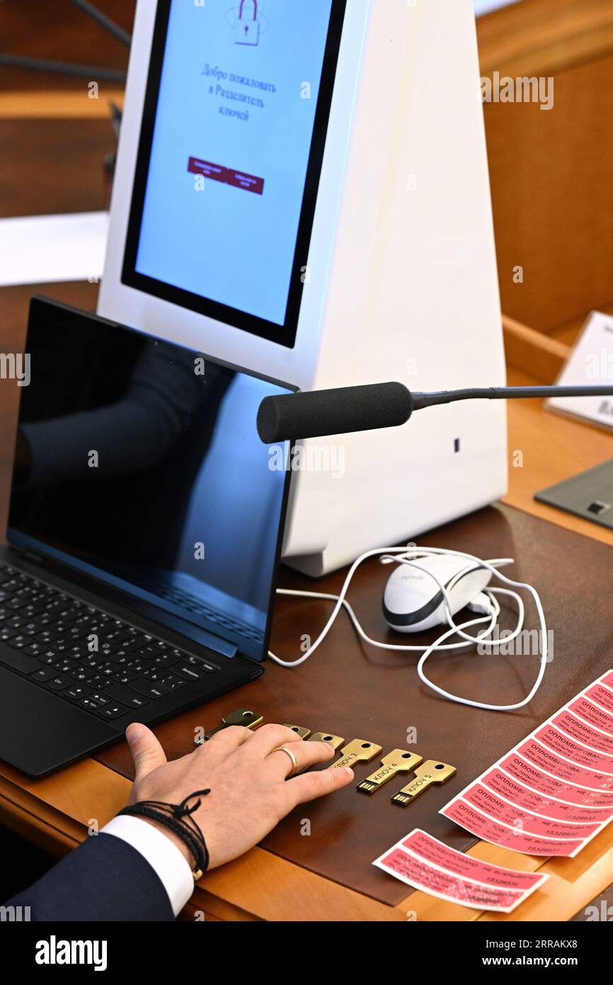 Moscow, Russia. 07th Sep, 2023. Single voting day. The ceremony of ...