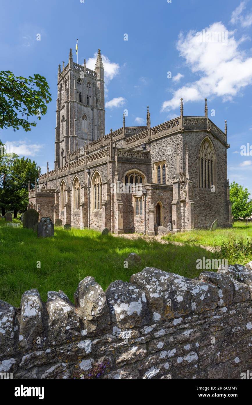 The church of St Andrew in the village of Blagdon in the Mendip Hills ...