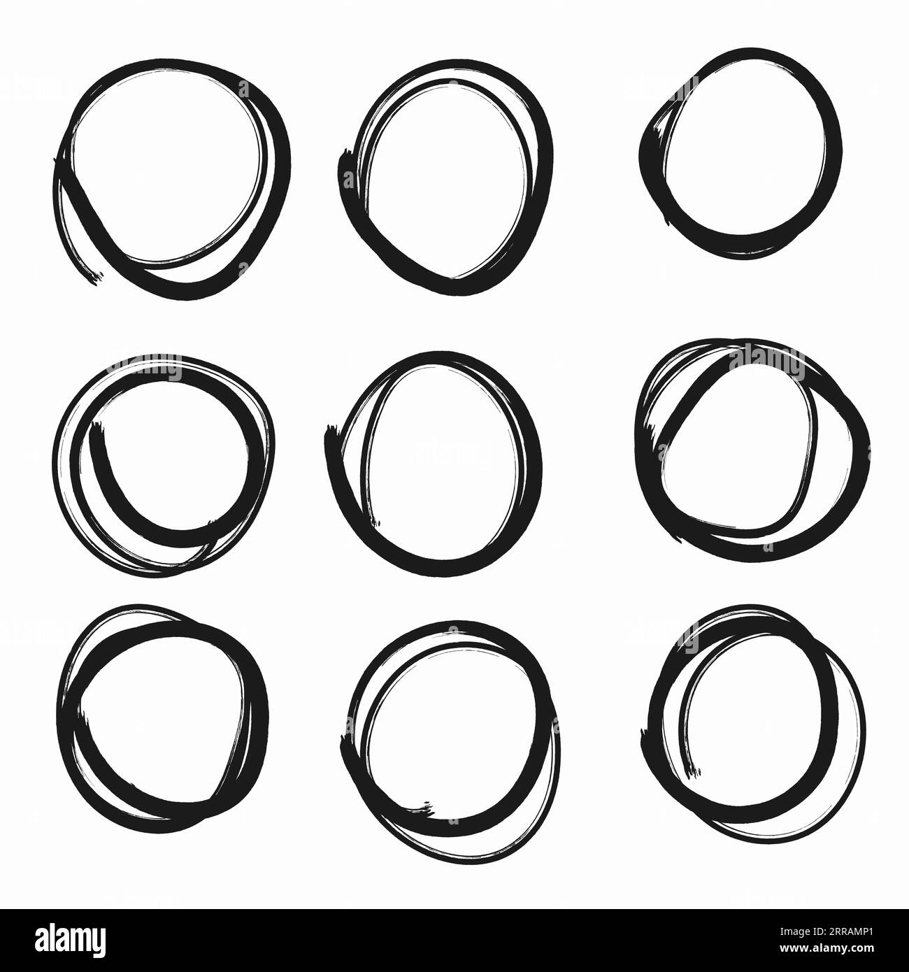 Pencil or marker graffiti illustration. Hand drawn circle line sketch ...