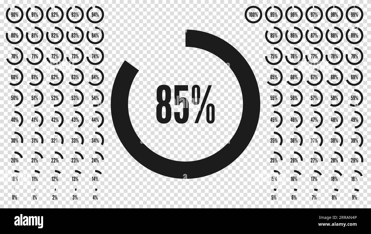 Big percent collection for user interface UI or business infographic ...