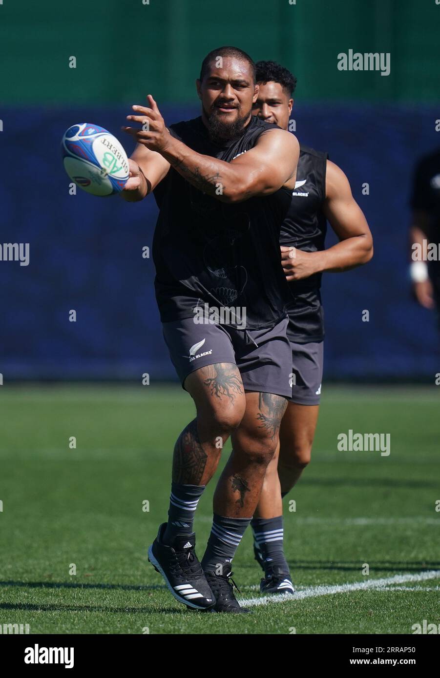 New Zealand's Ofa Tu'ungafasi during the team run at INSEP in Paris ...