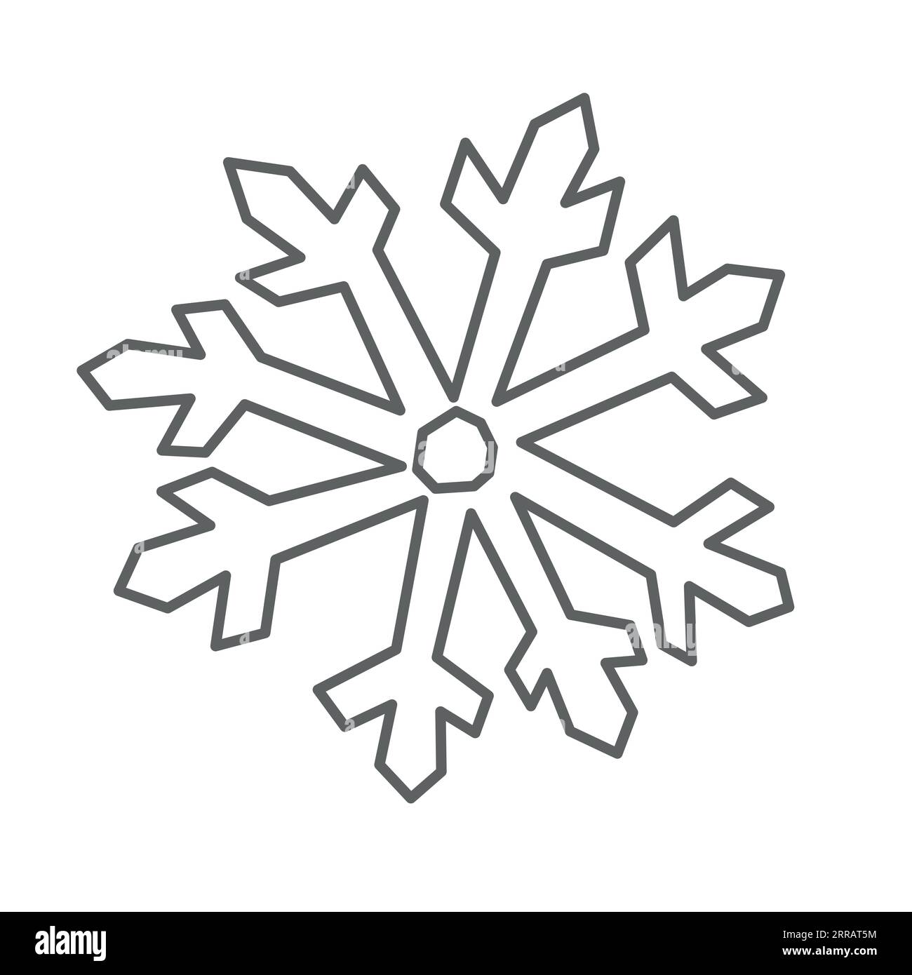 hand drawn snowflake icon, cut out edges effect Stock Vector Image ...