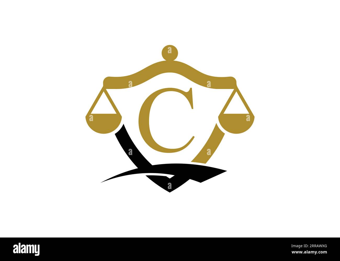 Initial C monogram alphabet with law scale sign symbol. Law Attorney ...