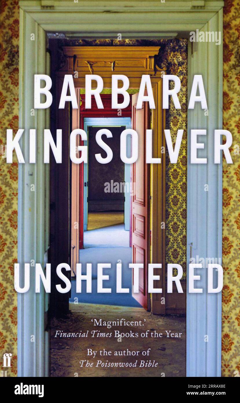 Book cover. "Unsheltered" by Brabara Kingsolver. Faber Stock Photo - Alamy