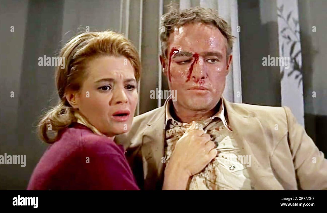 THE CHASE 1966 Columbia Pictures film with Marlon Brando at left and Angie Dickinson Stock Photo ...