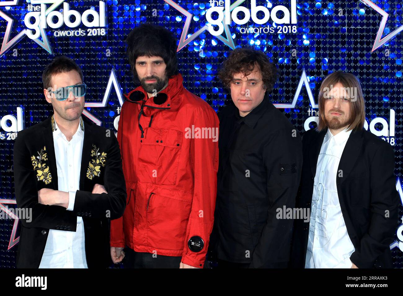 Kasabian band attends The Global Awards at Eventim Apollo, Hammersmith ...