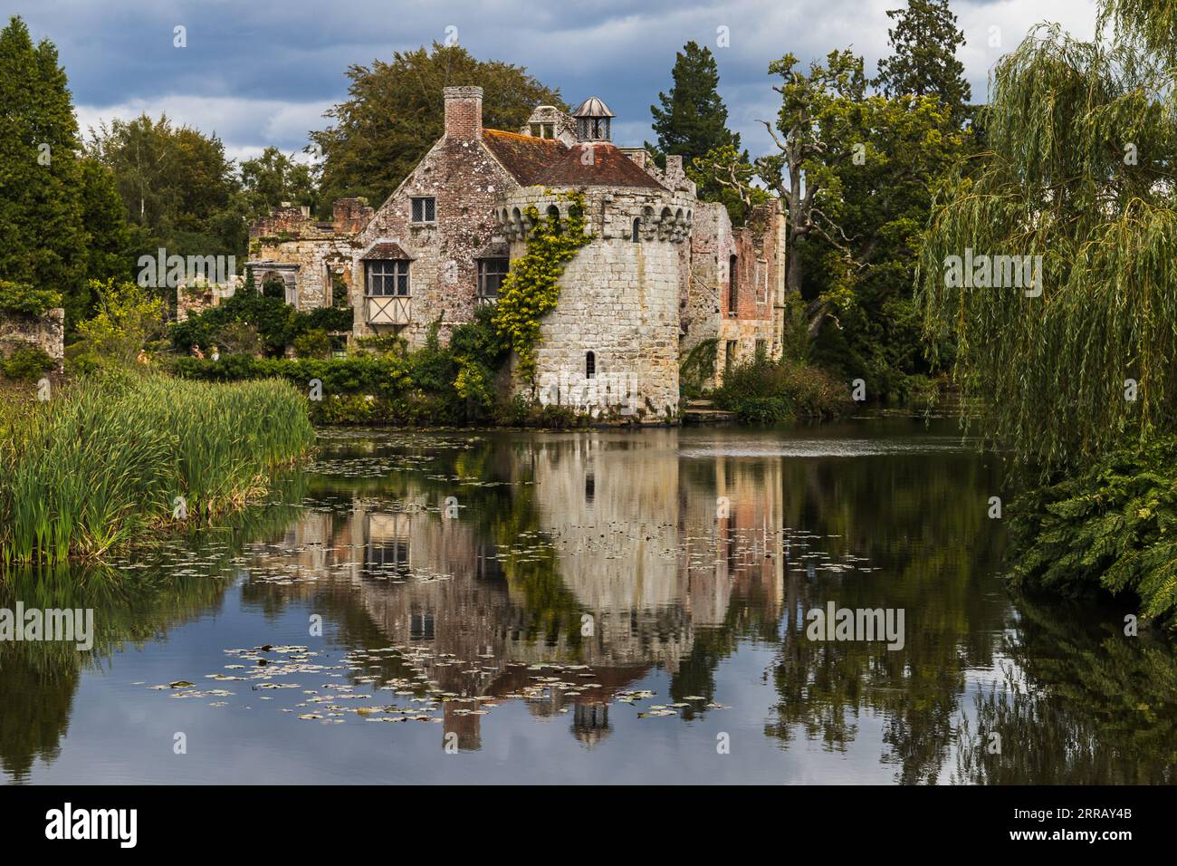 Buautiful reflections seen at Scotney Castle, taken 30th Aug 2023 Stock ...
