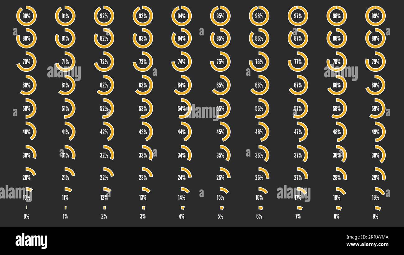 Set of icon for infographic. Big percent collection for user interface ...