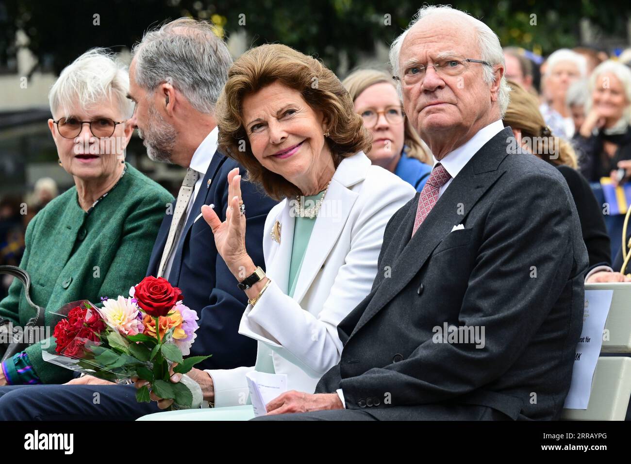 KARLSTAD 20230907King Carl Gustaf and Queen Silvia at Stora Torget in ...