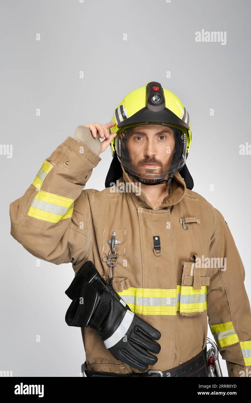 Fireman uniform helmet hi-res stock photography and images - Alamy