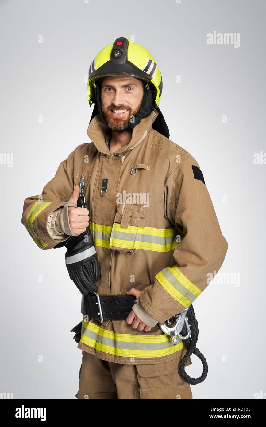 Fireman in uniform hi-res stock photography and images - Alamy