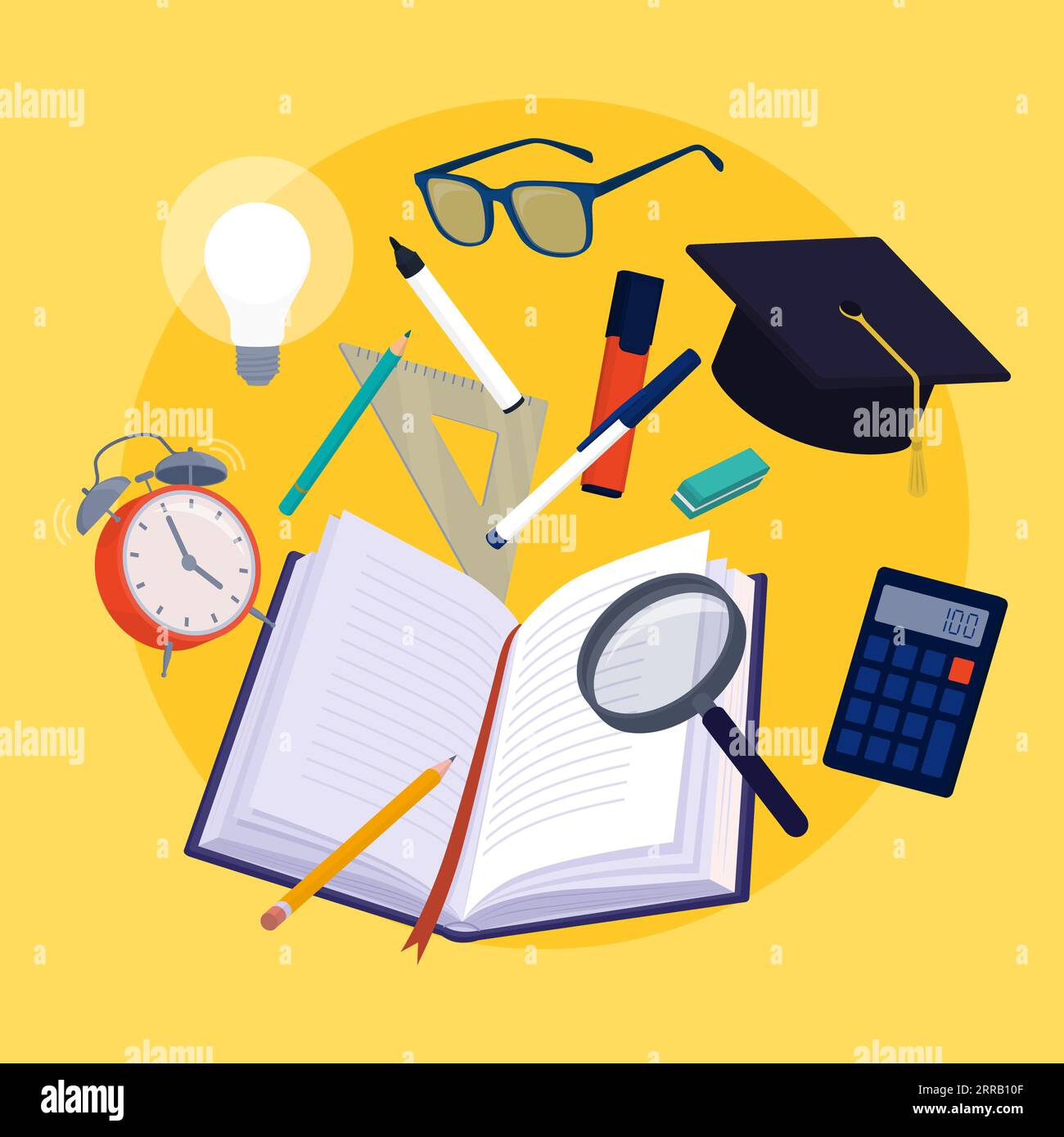 School homework vector hi-res stock photography and images - Alamy