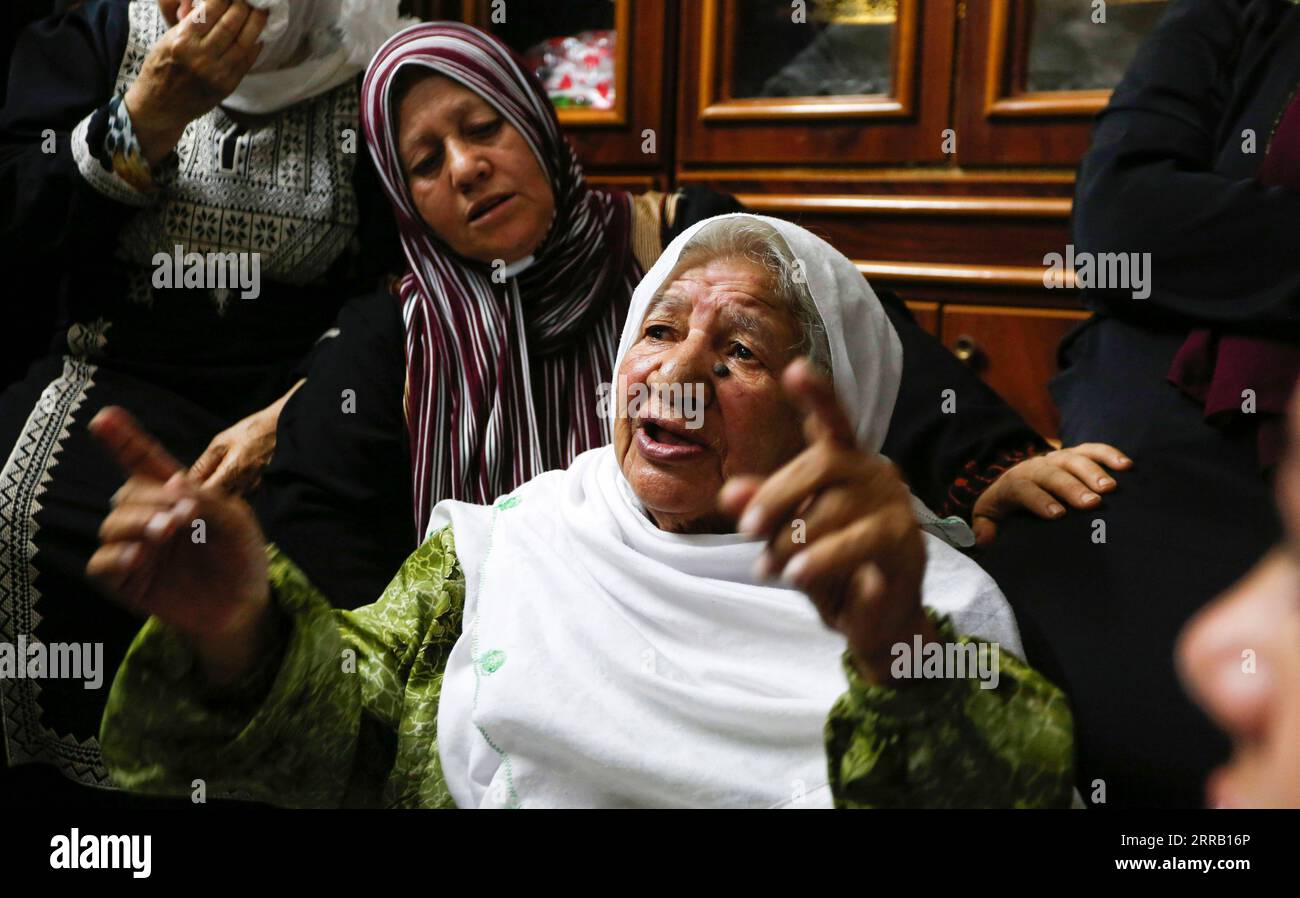 210825 -- NABLUS, Aug. 25, 2021 -- A relative of Palestinian teenager ...
