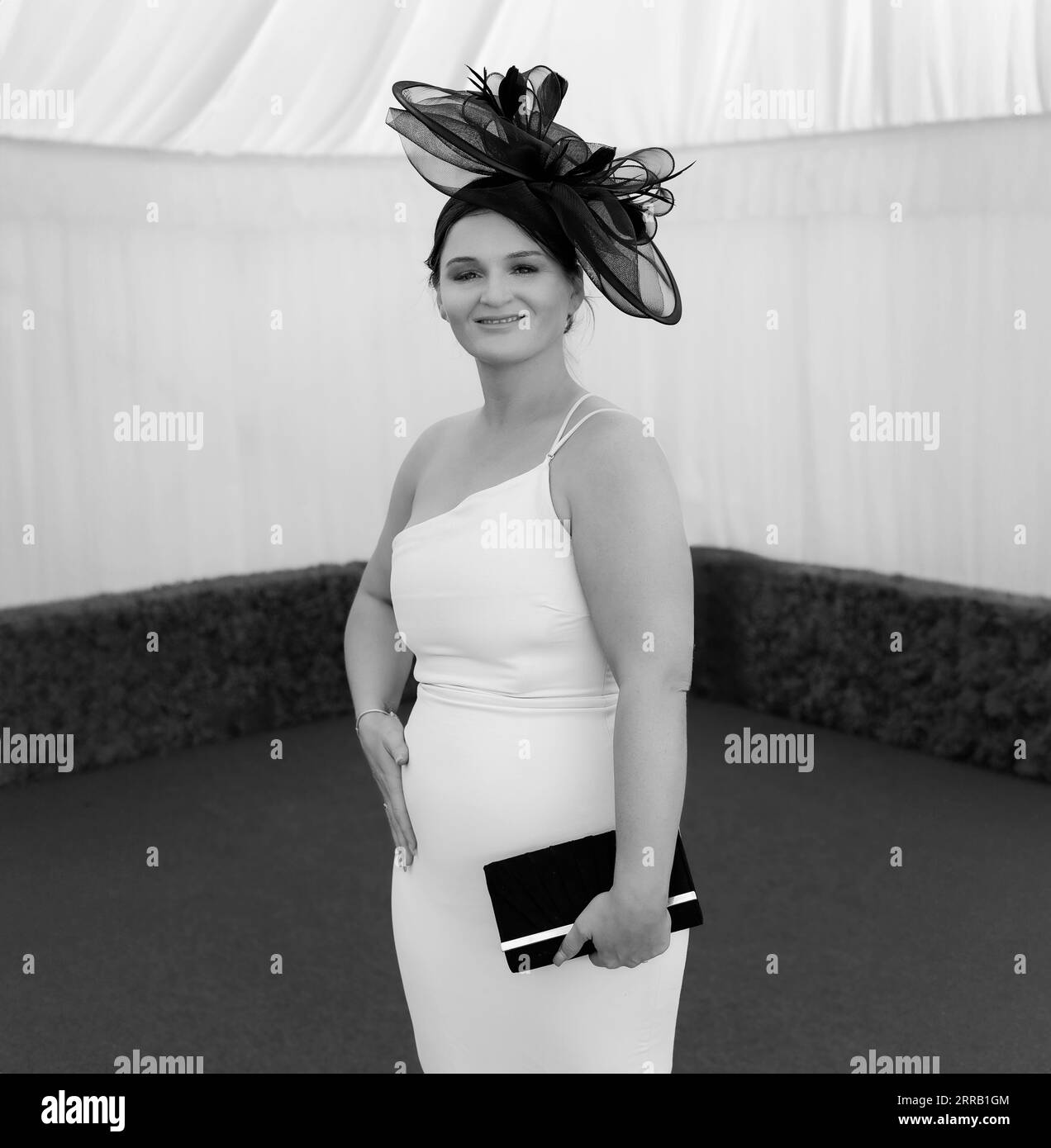 Ladies enjoying races Black and White Stock Photos & Images - Alamy