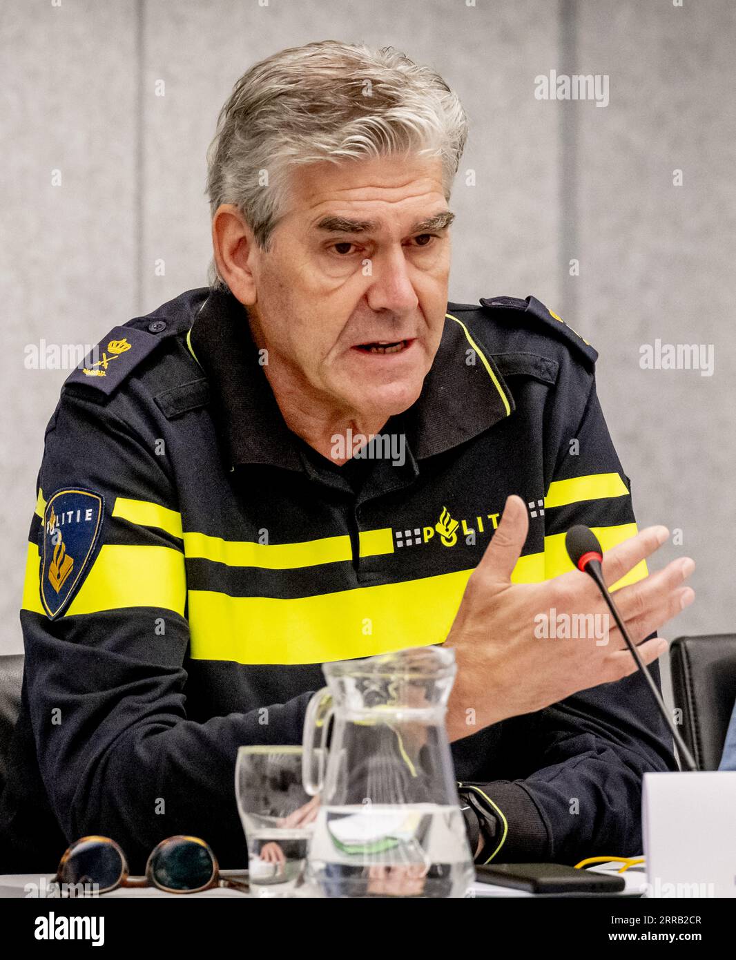 THE HAGUE - Frank Paauw, Amsterdam police chief during a round table ...