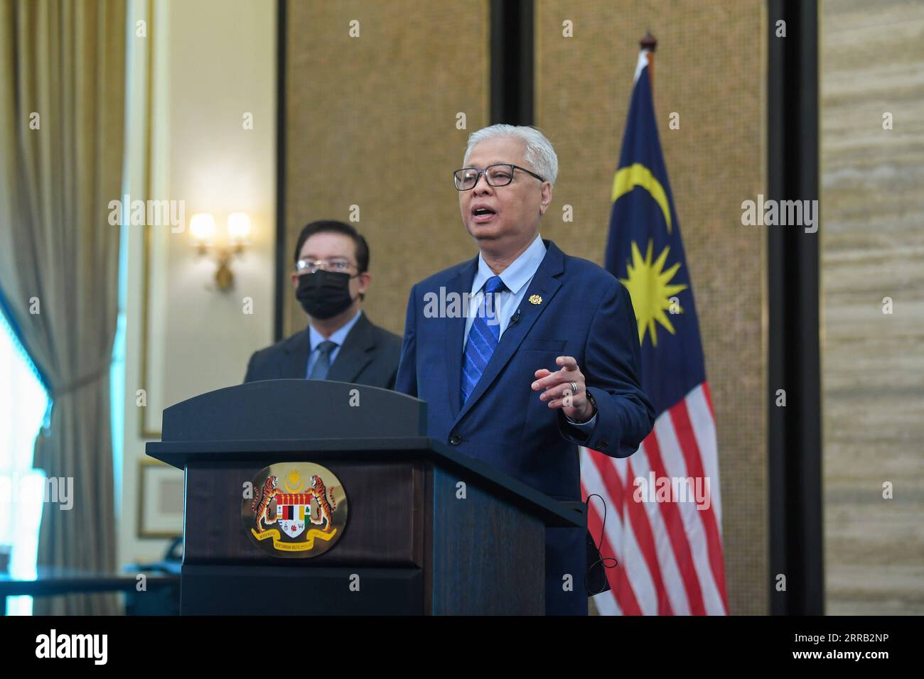 210827 -- PUTRAJAYA, Aug. 27, 2021 -- Malaysian Prime Minister Ismail ...