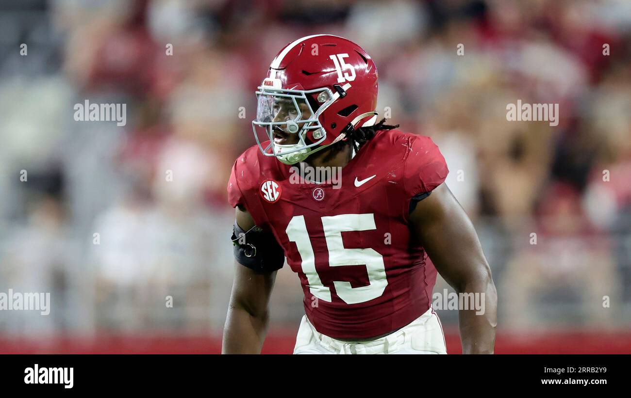 Alabama linebacker Dallas Turner (15) during the second half of an NCAA ...