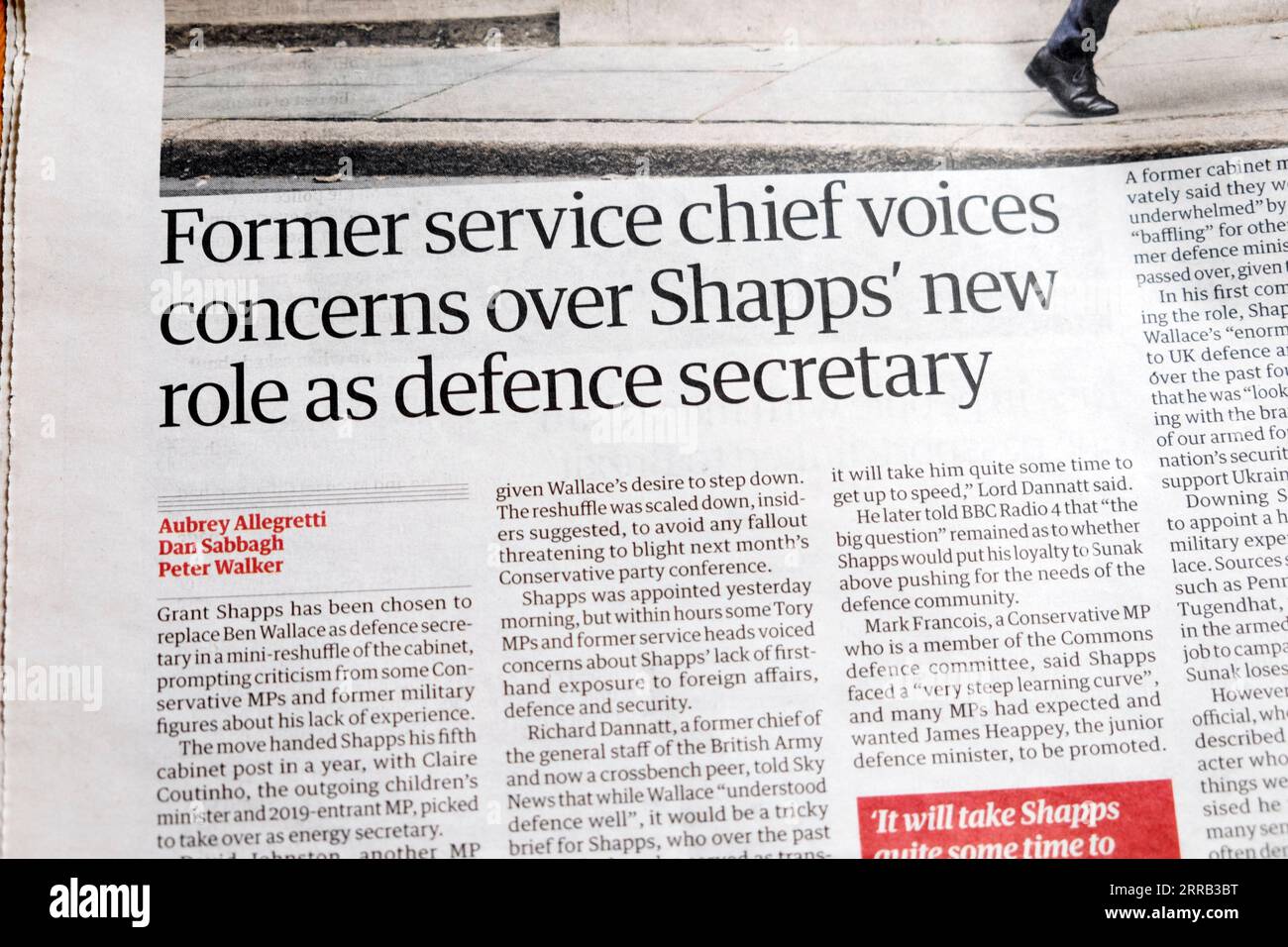 'Former service chief voices concerns over Shapps' new role as defence ...