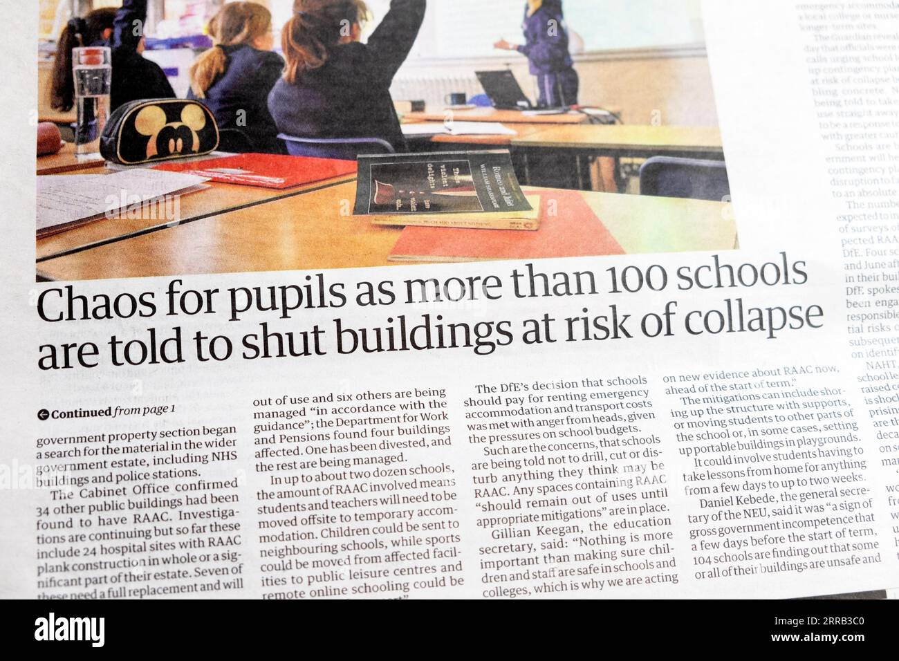 'Chaos for pupils as more than 100 schools are told to shut buildings ...
