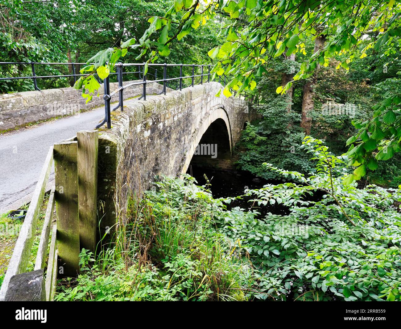 Wath Bridge over the River Nidd in the Nidderdale AONB North Yorkshire ...
