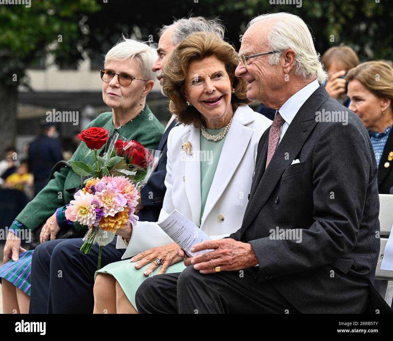 KARLSTAD 20230907King Carl Gustaf and Queen Silvia at Stora Torget in ...
