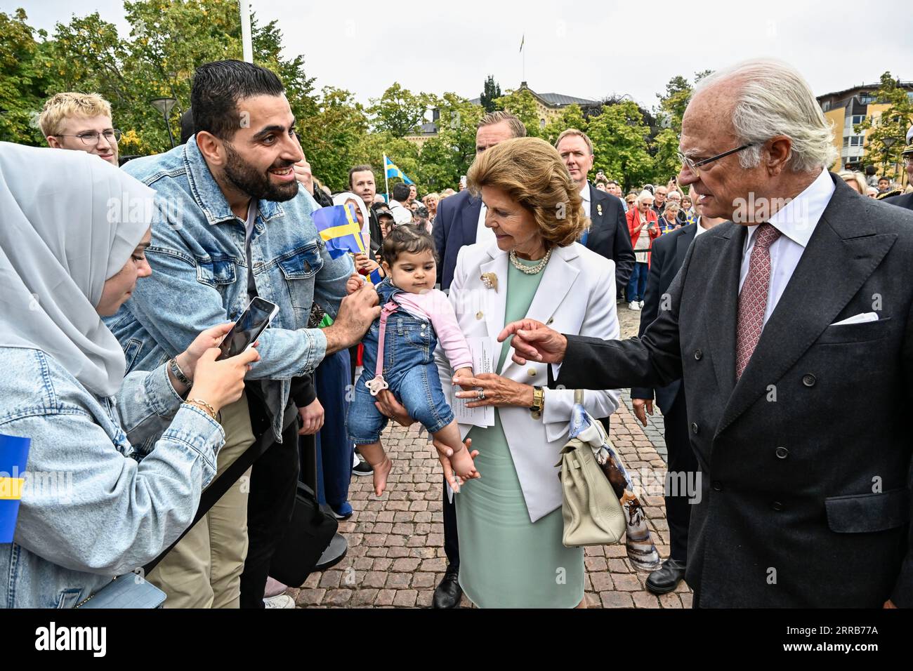 KARLSTAD 20230907King Carl Gustaf and Queen Silvia arrive at Stora ...
