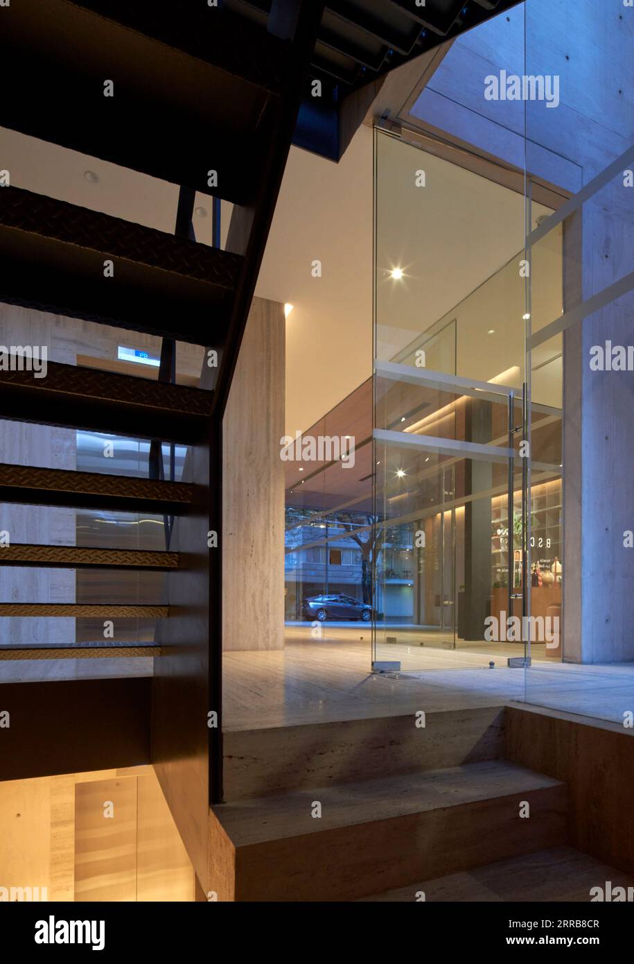 Views around communal staircase. Edificio Temístocles, Mexico City ...