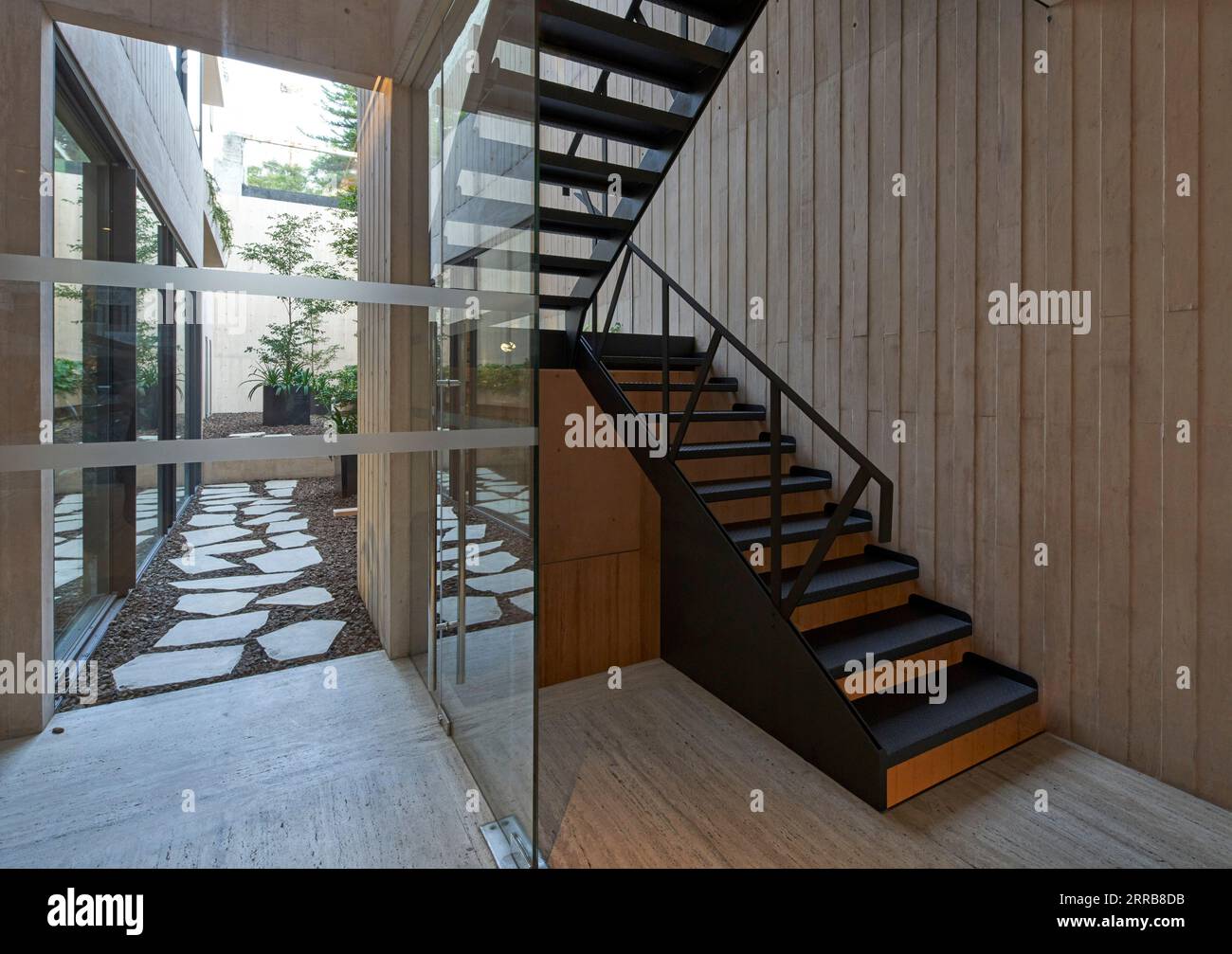 Views around communal staircase. Edificio Temístocles, Mexico City ...