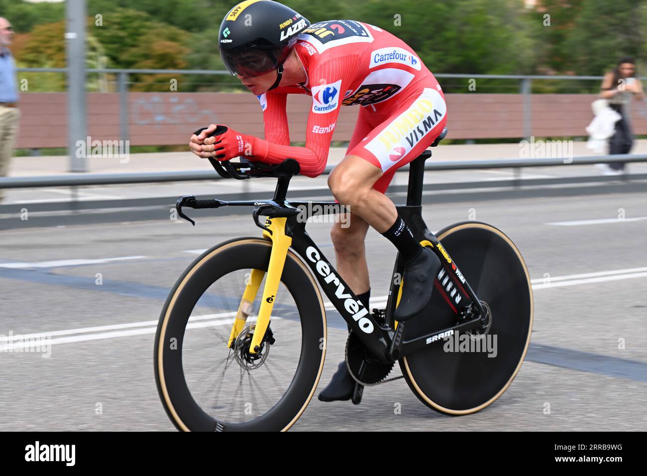 Sepp Kuss Race Leader USA Jumbo Visma Stock Photo - Alamy