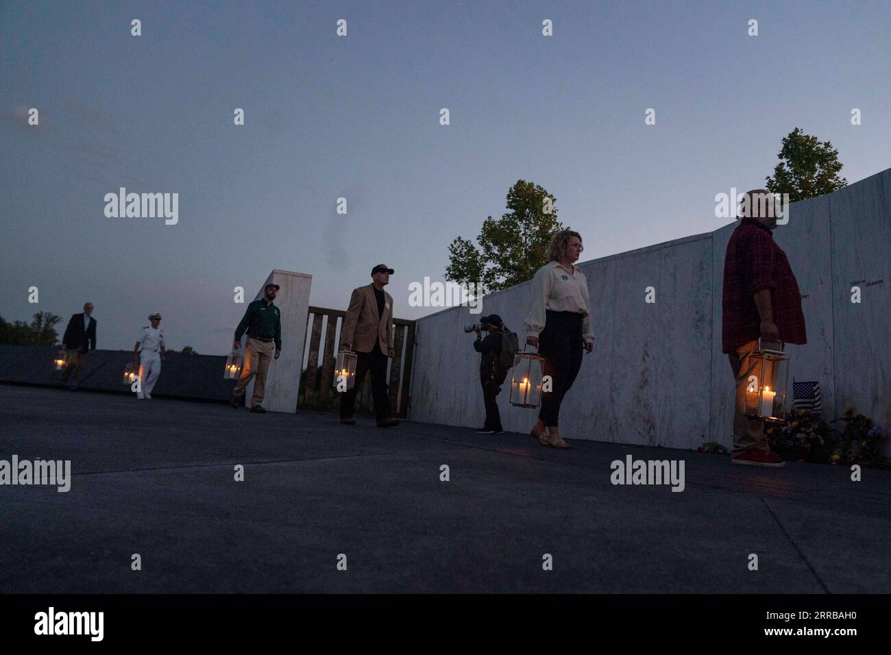 210911 -- WASHINGTON, Sept. 11, 2021 -- People place lanterns at the ...