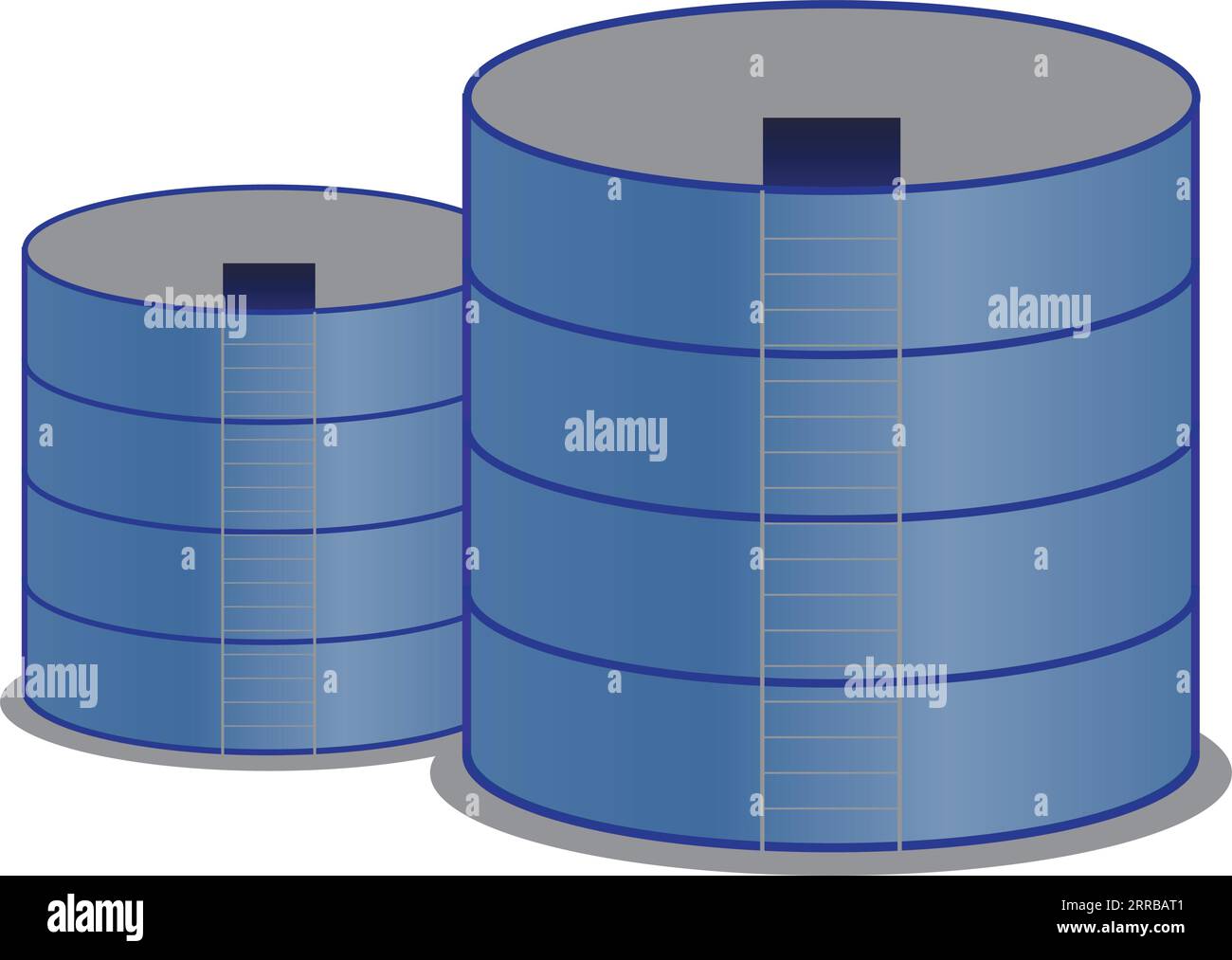 Ladder on storage tank Stock Vector Images - Alamy