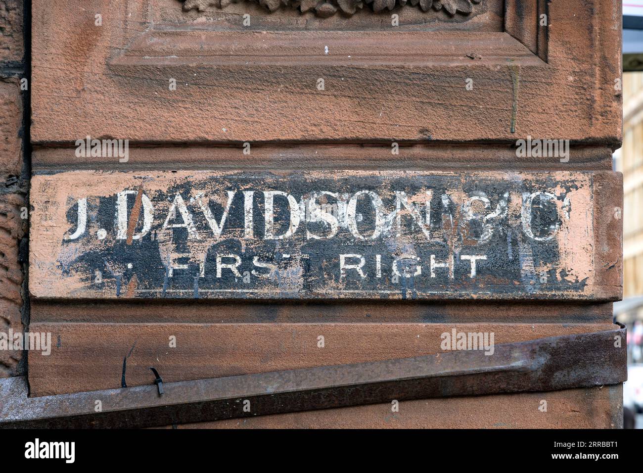 J. Davidson and Company ghost sign Stock Photo - Alamy