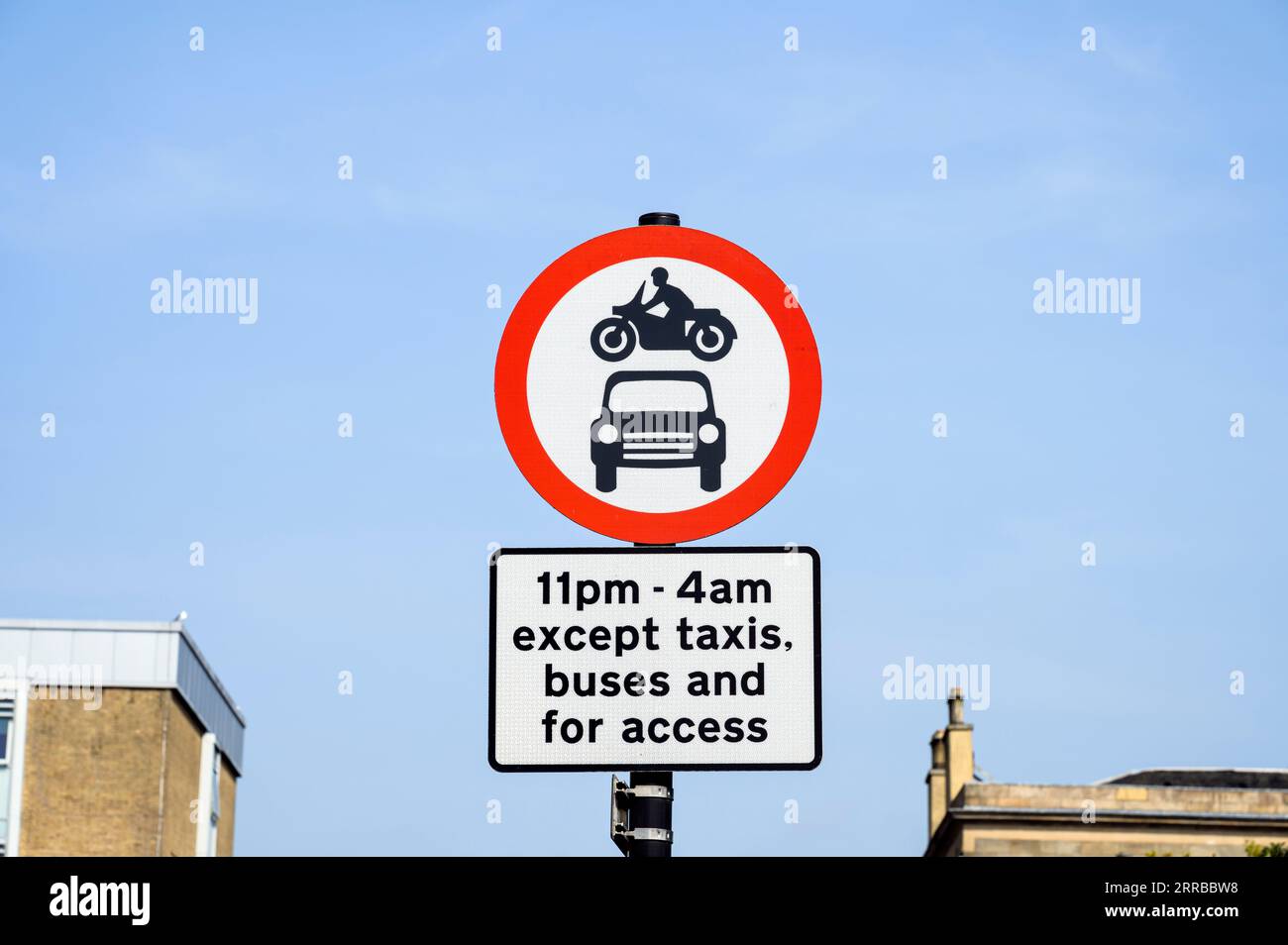 Bus, Taxi and access only traffic sign Glasgow city centre, Scotland UK ...
