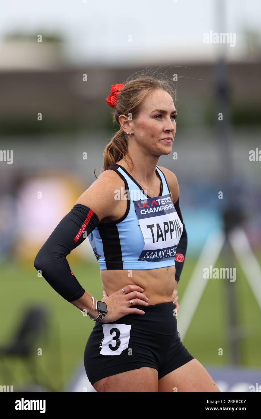 Jessica Tappin at the start of the 400m Hurdles at the UK Athletics ...