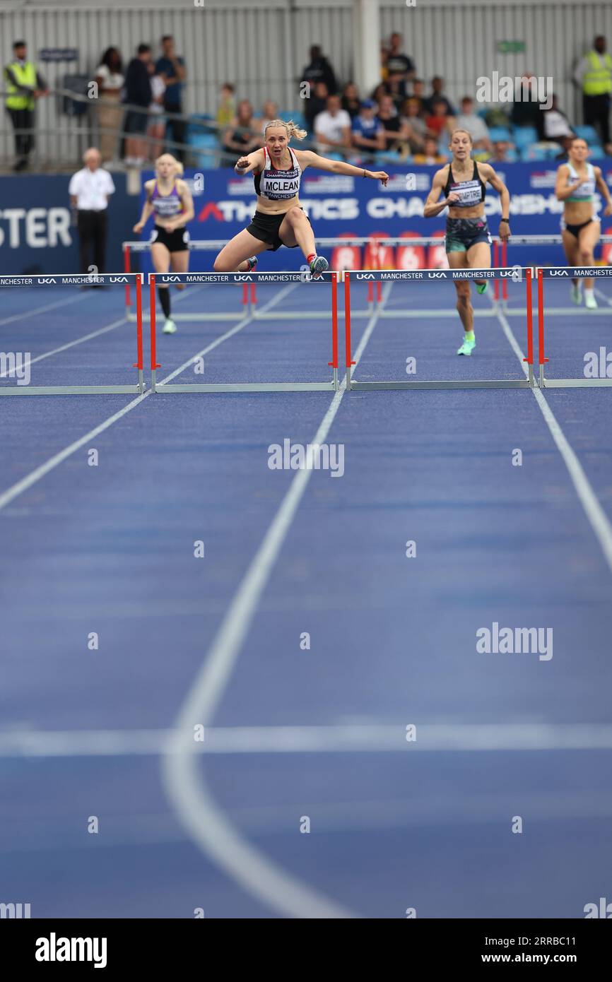 Hayley MCLEAN in the 400m Hurdles Heats at the UK Athlete Championship ...