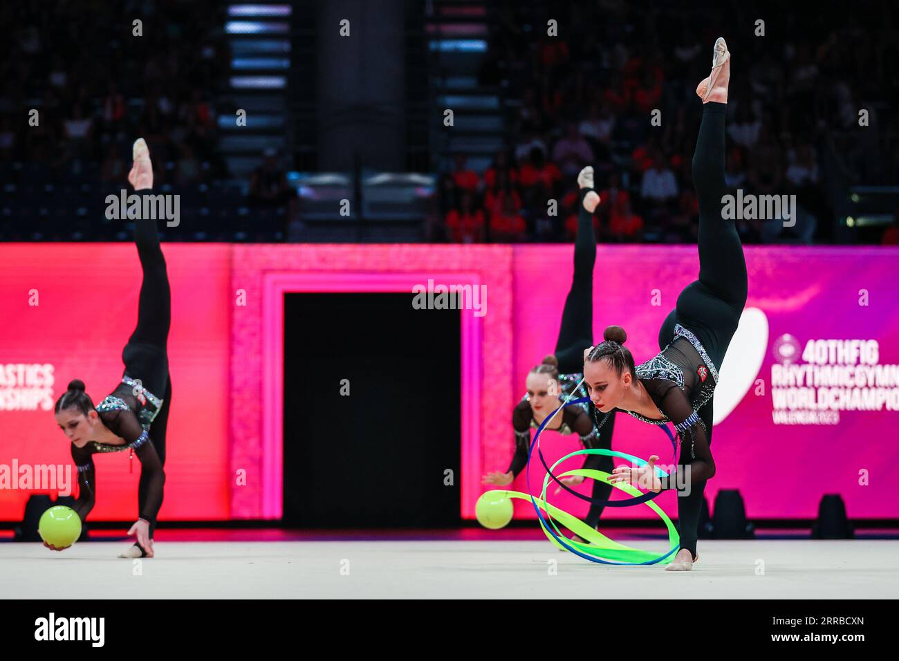 Czech Republic group team seen in action during 40th FIG Rhythmic ...